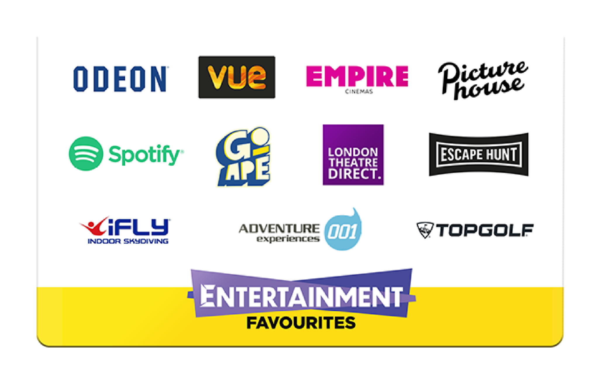 Entertainment Favourites gift card - High Street Savers Club